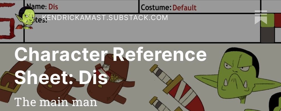 Character Reference Sheet: Dis - by Kendrick A. Mast - DIS