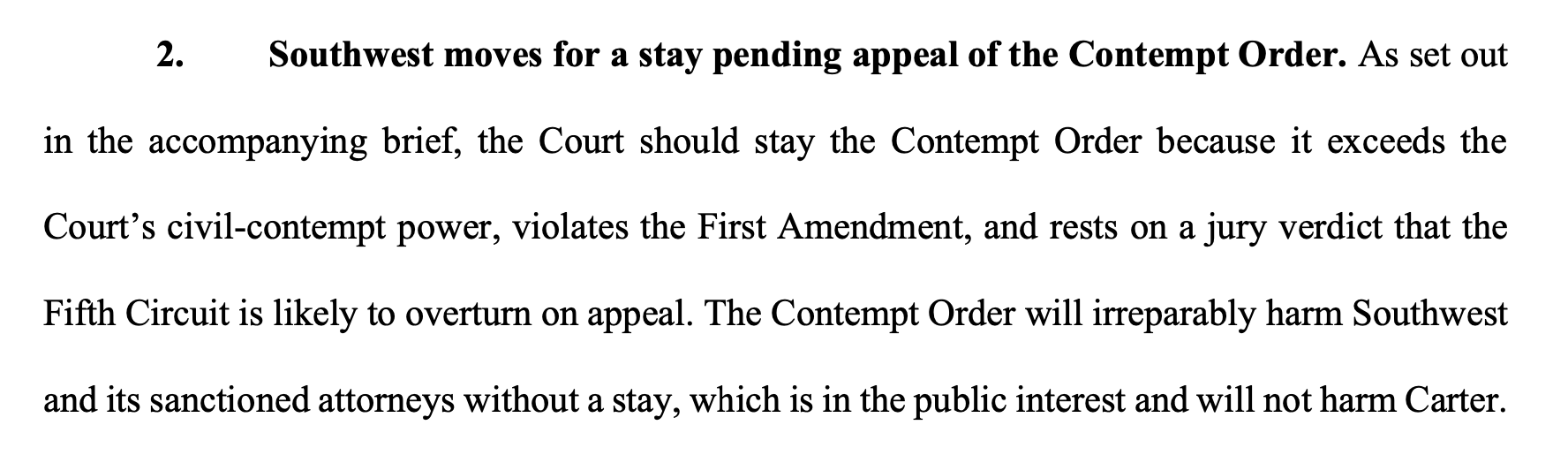 Judge halts "religious-liberty training" order as Southwest argues it's ...