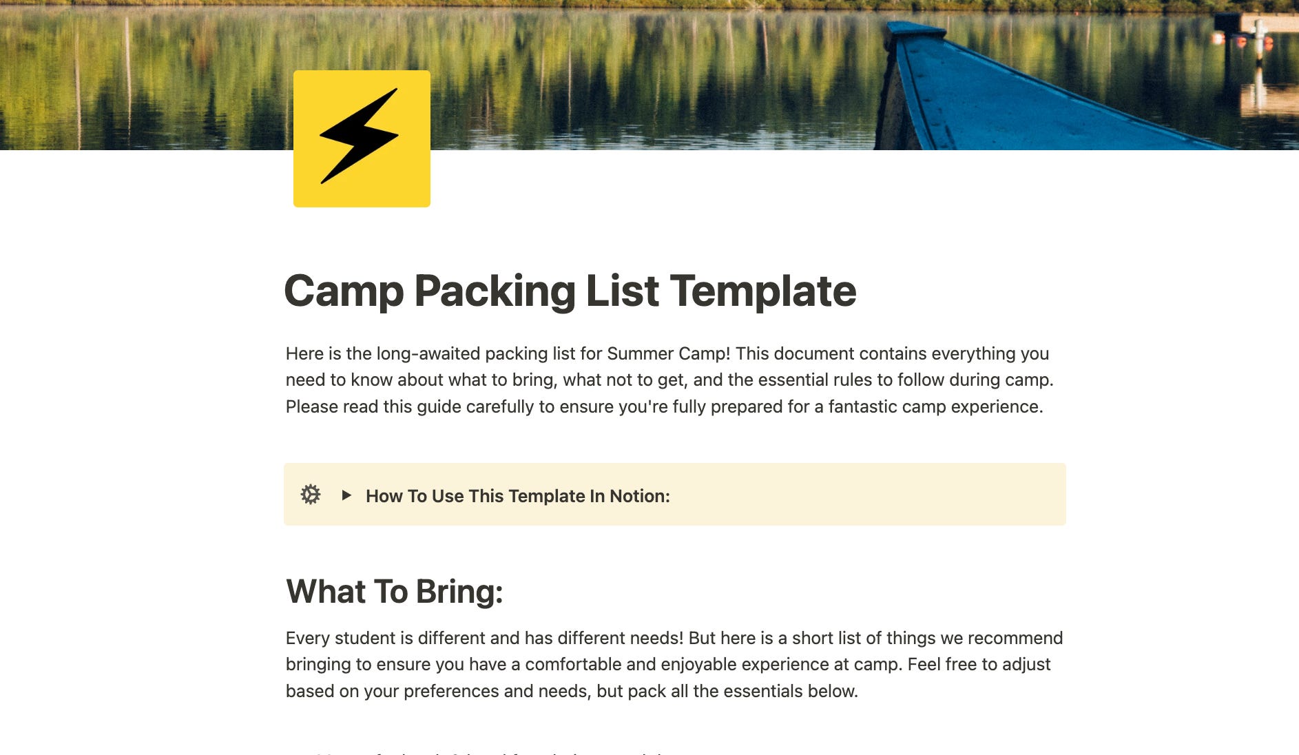 Free Camp Packing List Template: What Every Student (and Leader) Needs