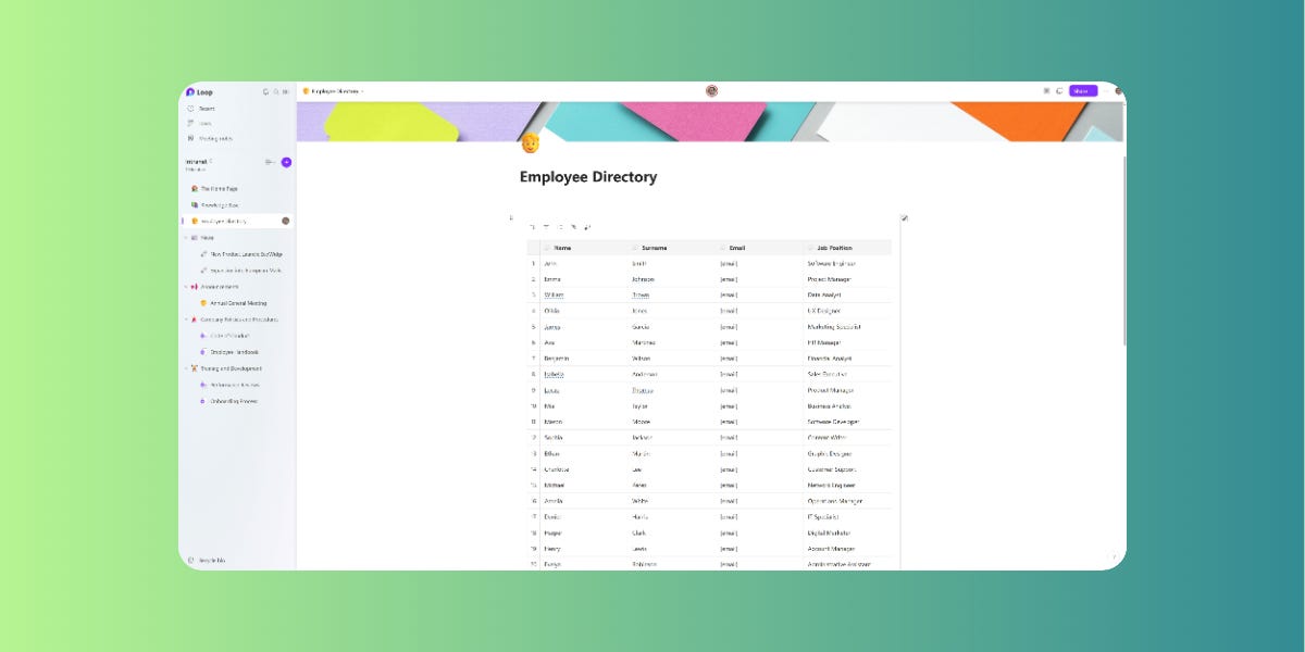Building an Intranet with Microsoft Loop - by Jaime López