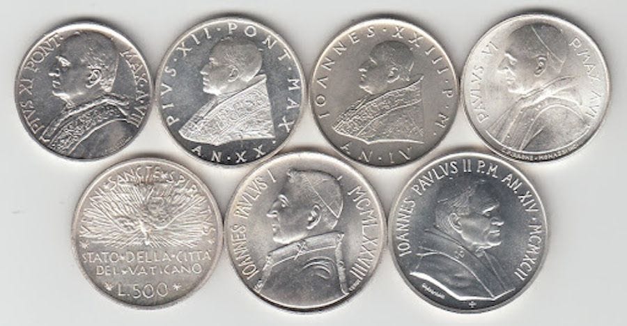 Vatican coins in the fountain! A brief history of Church coinage