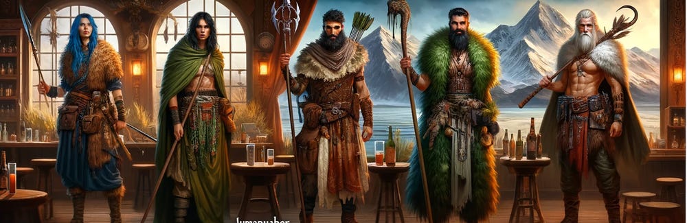 40 DND Barbarian Backgrounds - by Nick Shepley