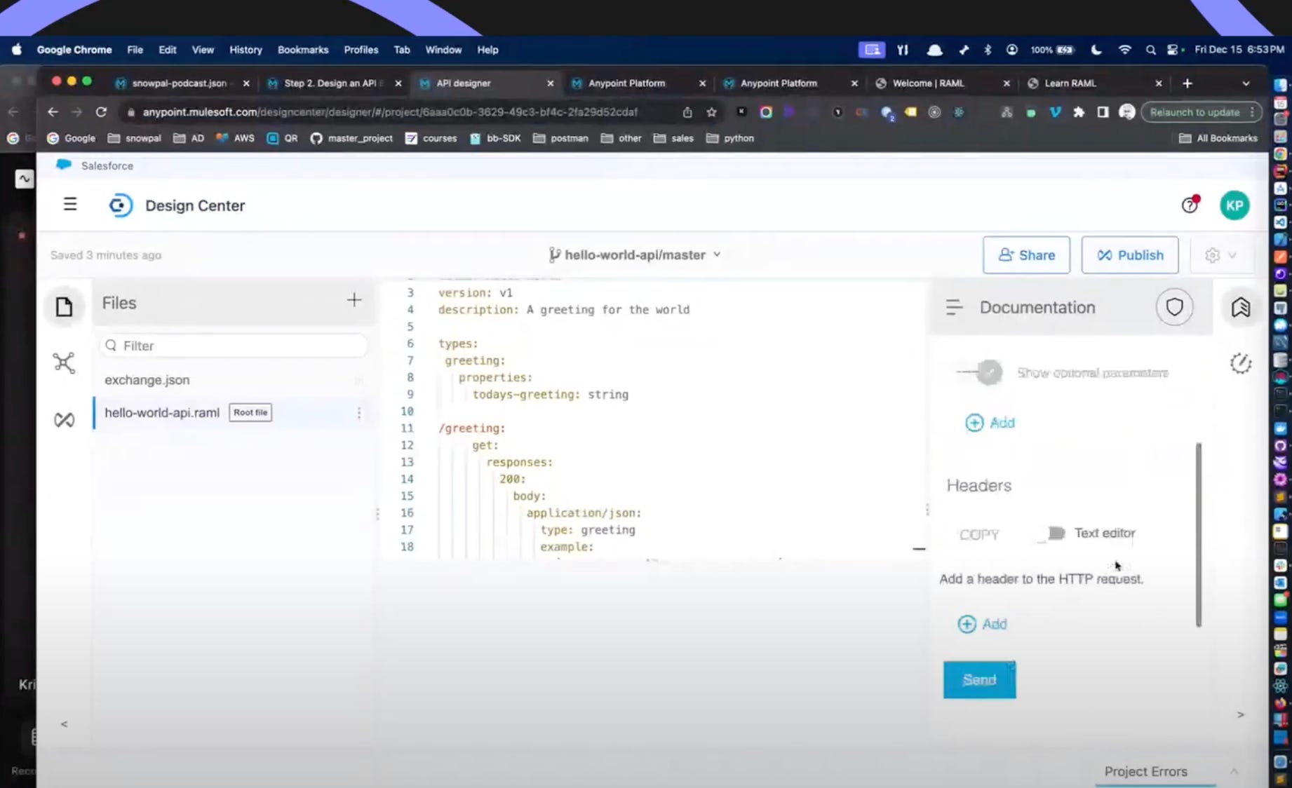 (Part 2/N) Salesforce: Anypoint Design Center, Anypoint Code Builder IDE