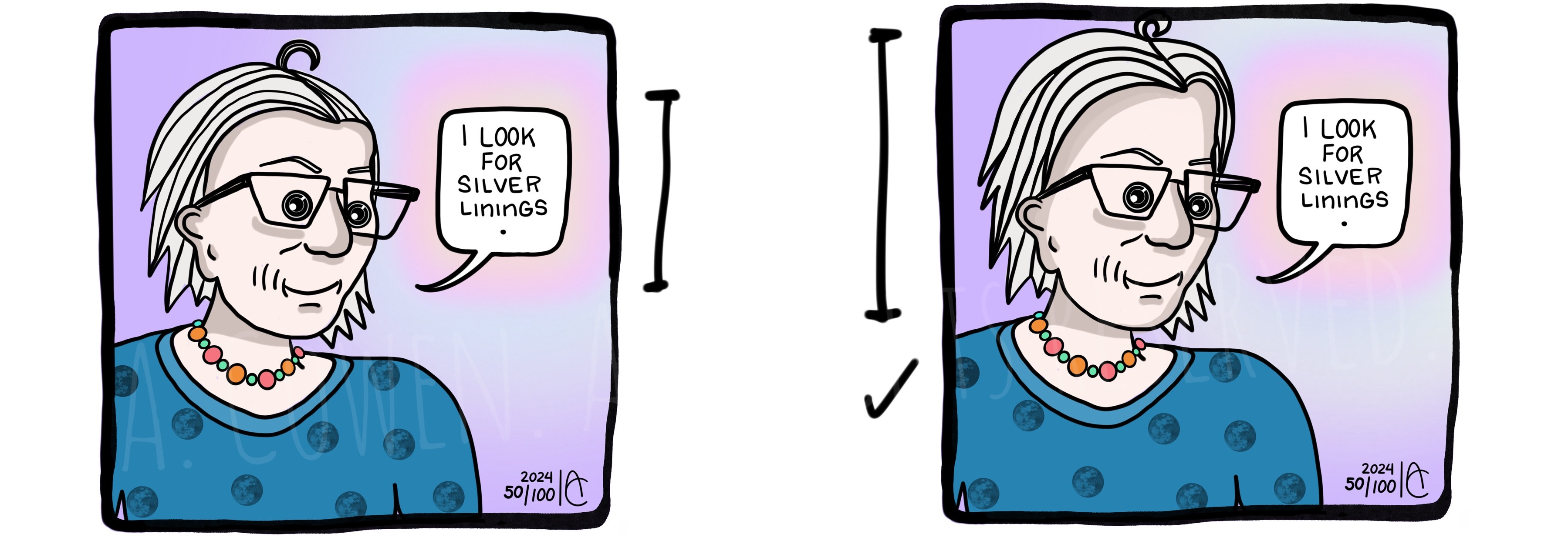 Positively - 100 Diary Comic Affirmations - by Amy Cowen