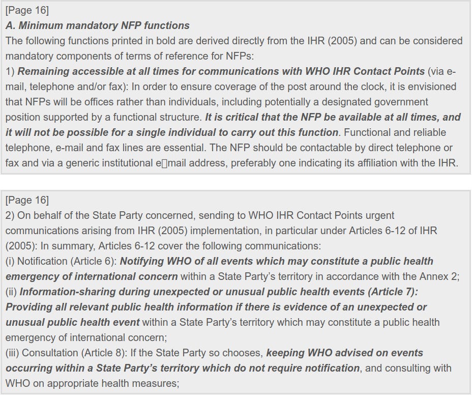 From 2009: WHO Guidance On International Health Regulations ...