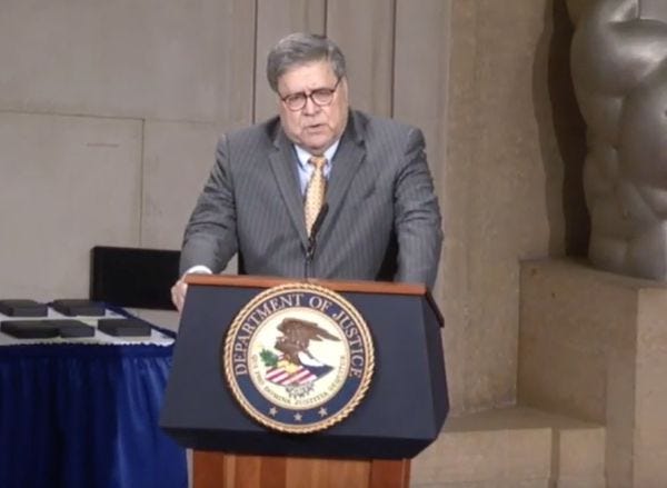 Bill Barr: Support Your Local Police. Or Else.