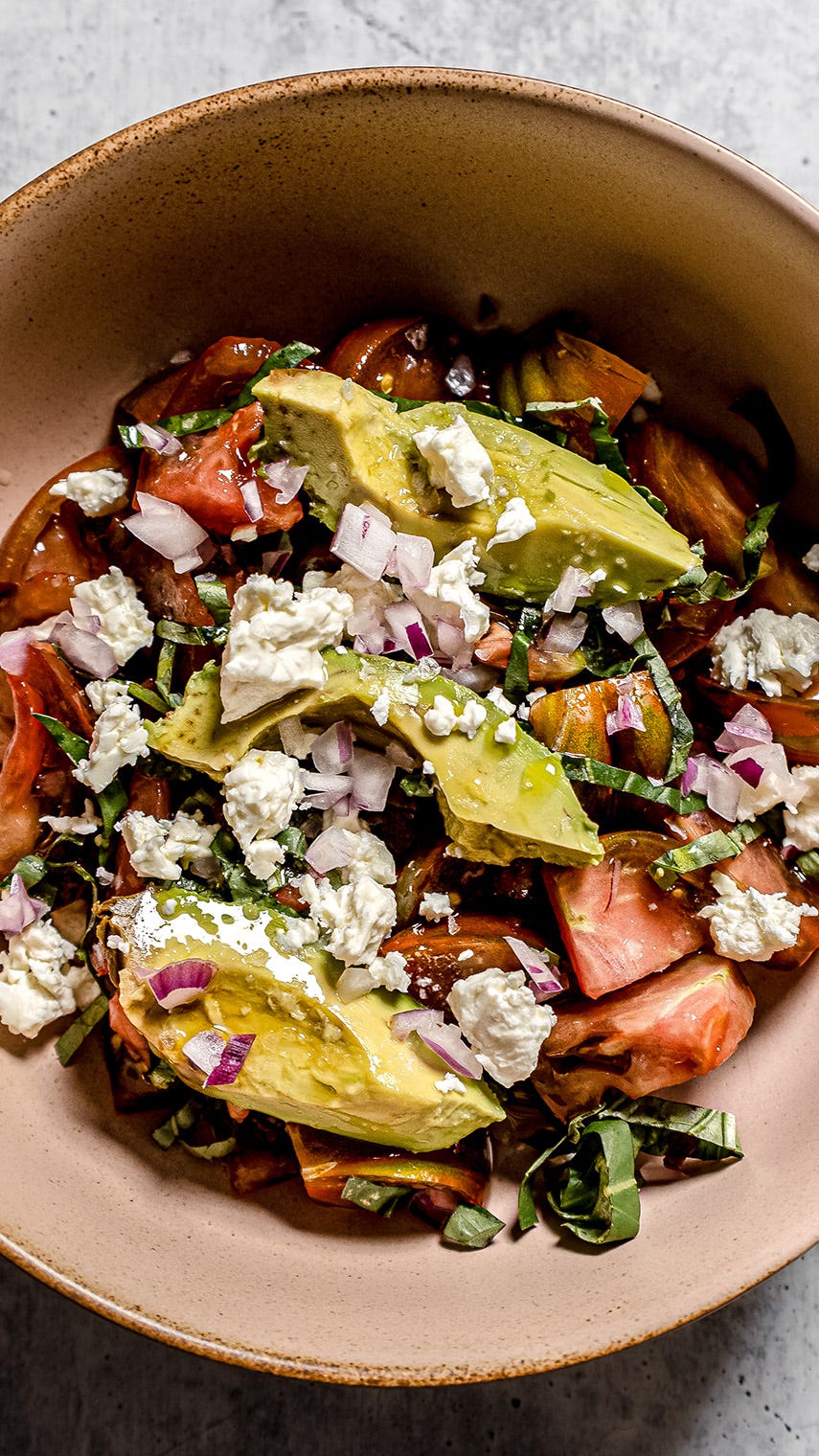Tomato, Avocado, and Feta Salad - by Ross Deutsch