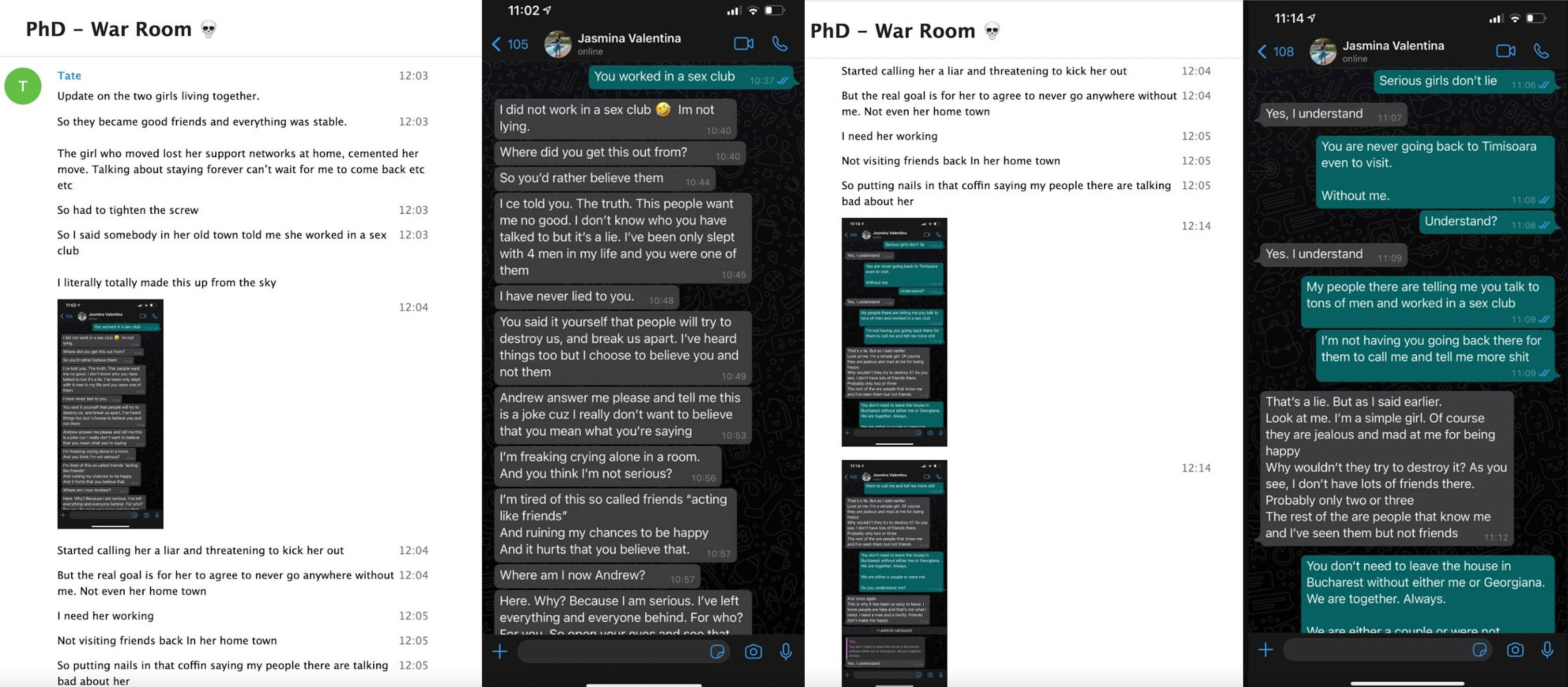 (MORE!) leaked chat logs reveal Andrew Tate's human trafficking operation