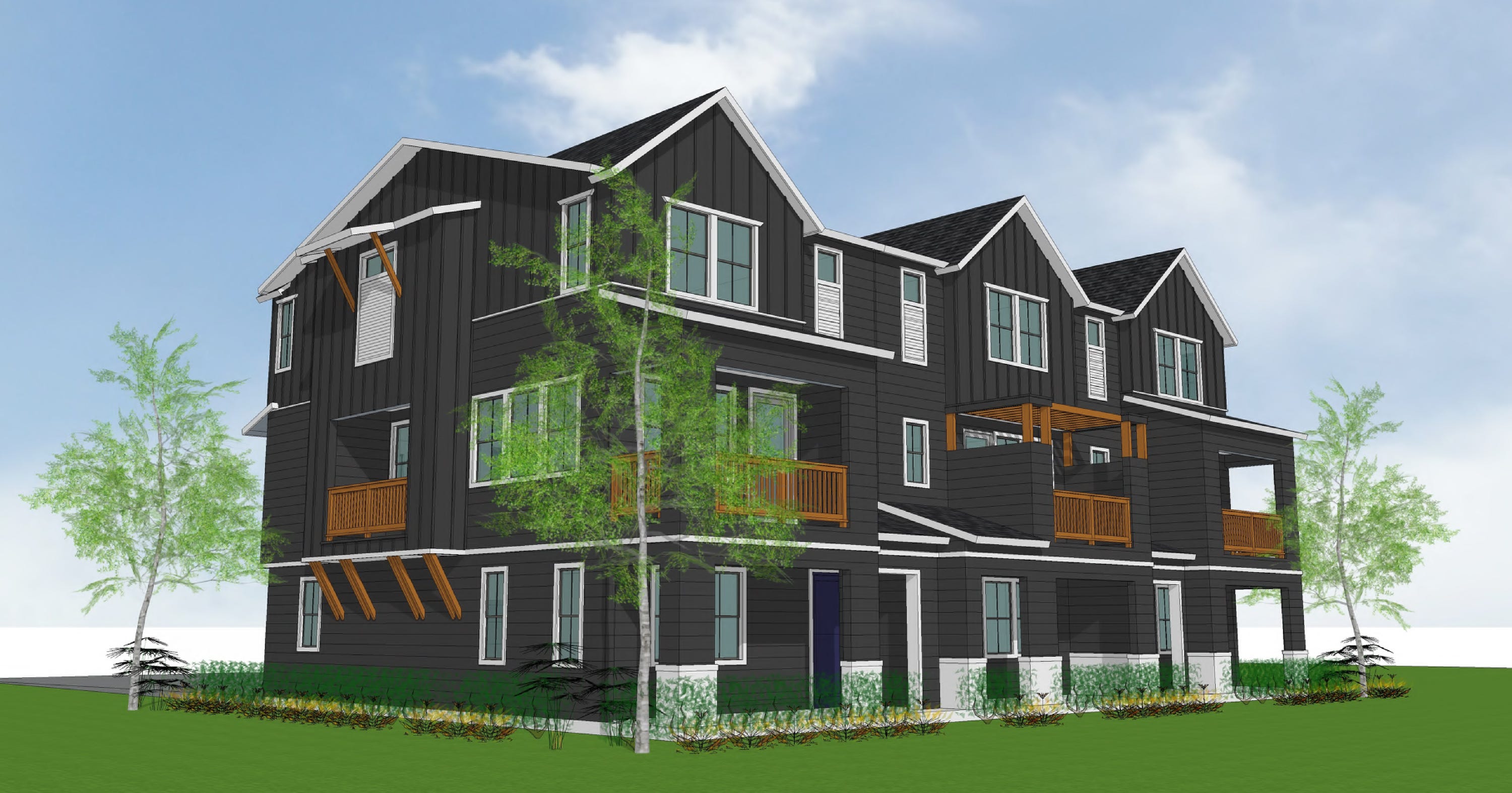 Large townhome development behind the O'Reilly building moves forward