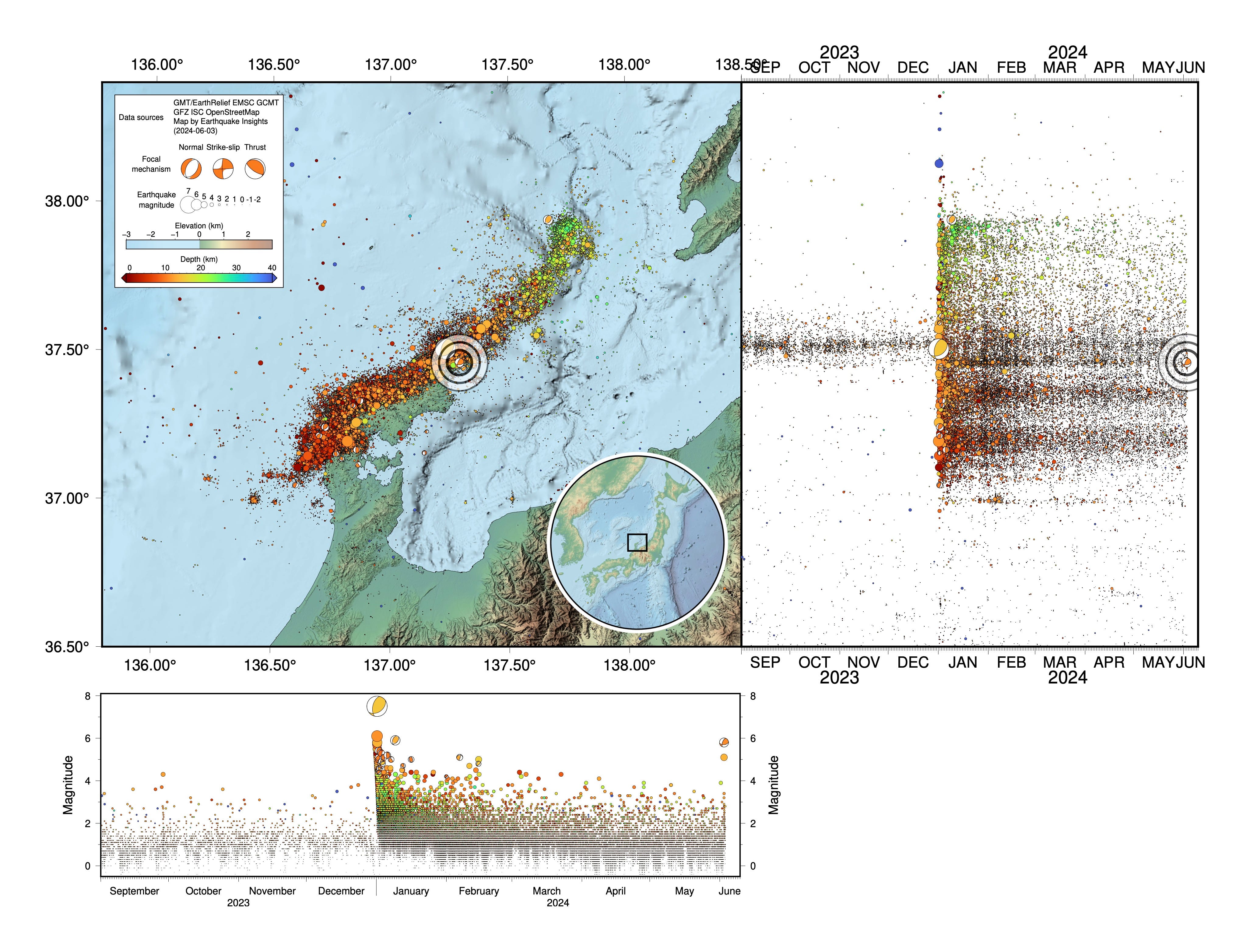 M5.8 earthquake strikes Noto Peninsula, Japan