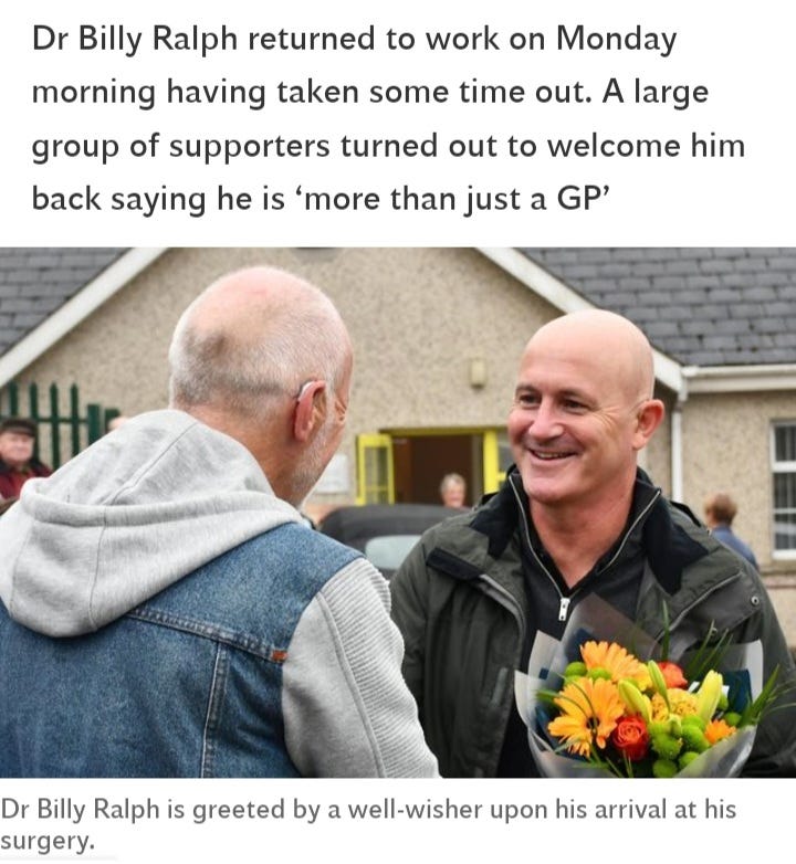 Dr Billy Ralph's letter to the Irish Times