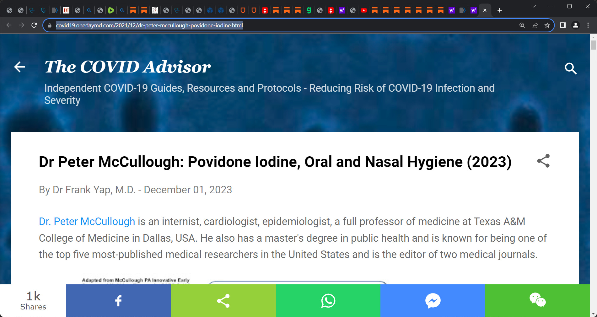 Nasal-oral viricidal washes (povidone iodine, xylitol (XLEAR), hydrogen ...