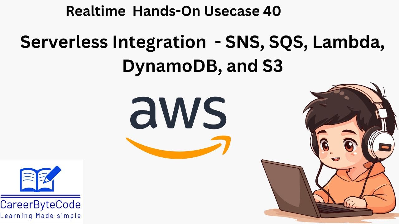AWS Serverless Integration - SNS, SQS, Lambda, DynamoDB, and S3