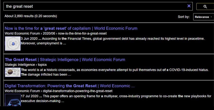 We have wayback machines – but where did the “Great Reset” disappear go ...