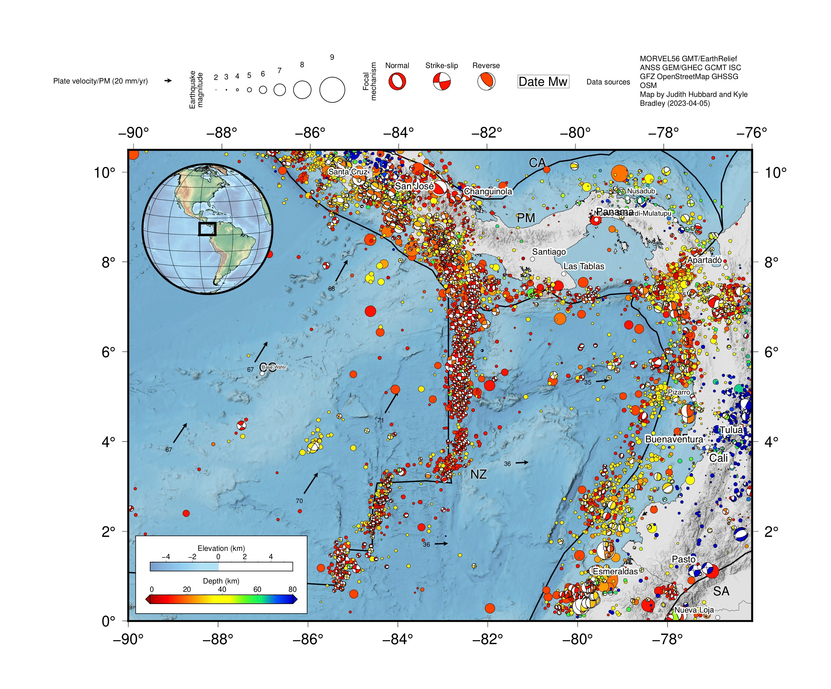 M6.3 earthquake in Panama occurred at junction of Nazca, Cocos, and ...