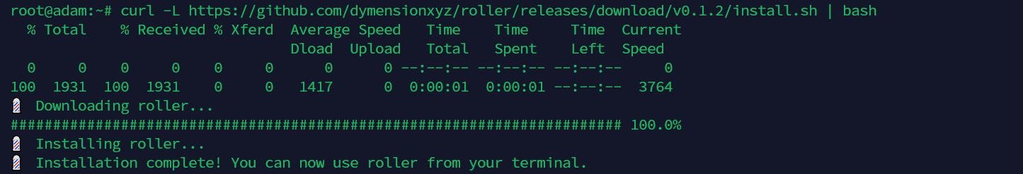 Guide to install Roller - Dymension - by VNBnodes