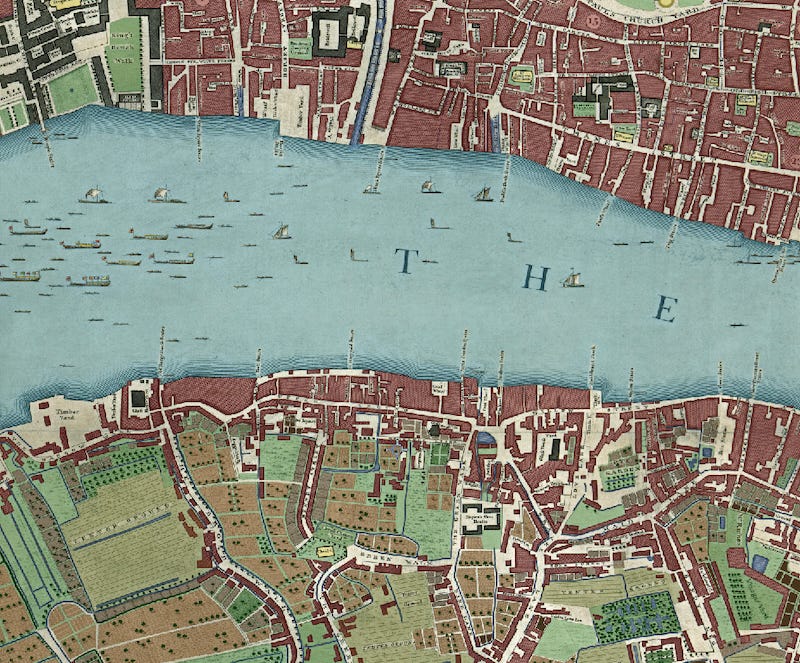 The 1746 Rocque Map Of London... Now In Colour