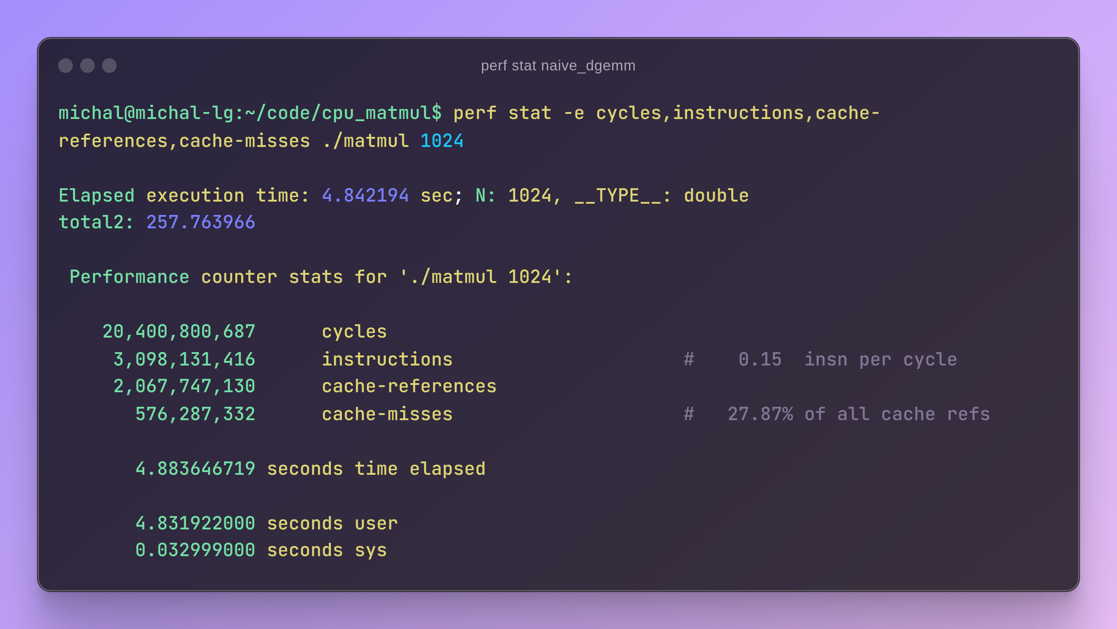 Optimizing matrix multiplication - by Michal Pitr