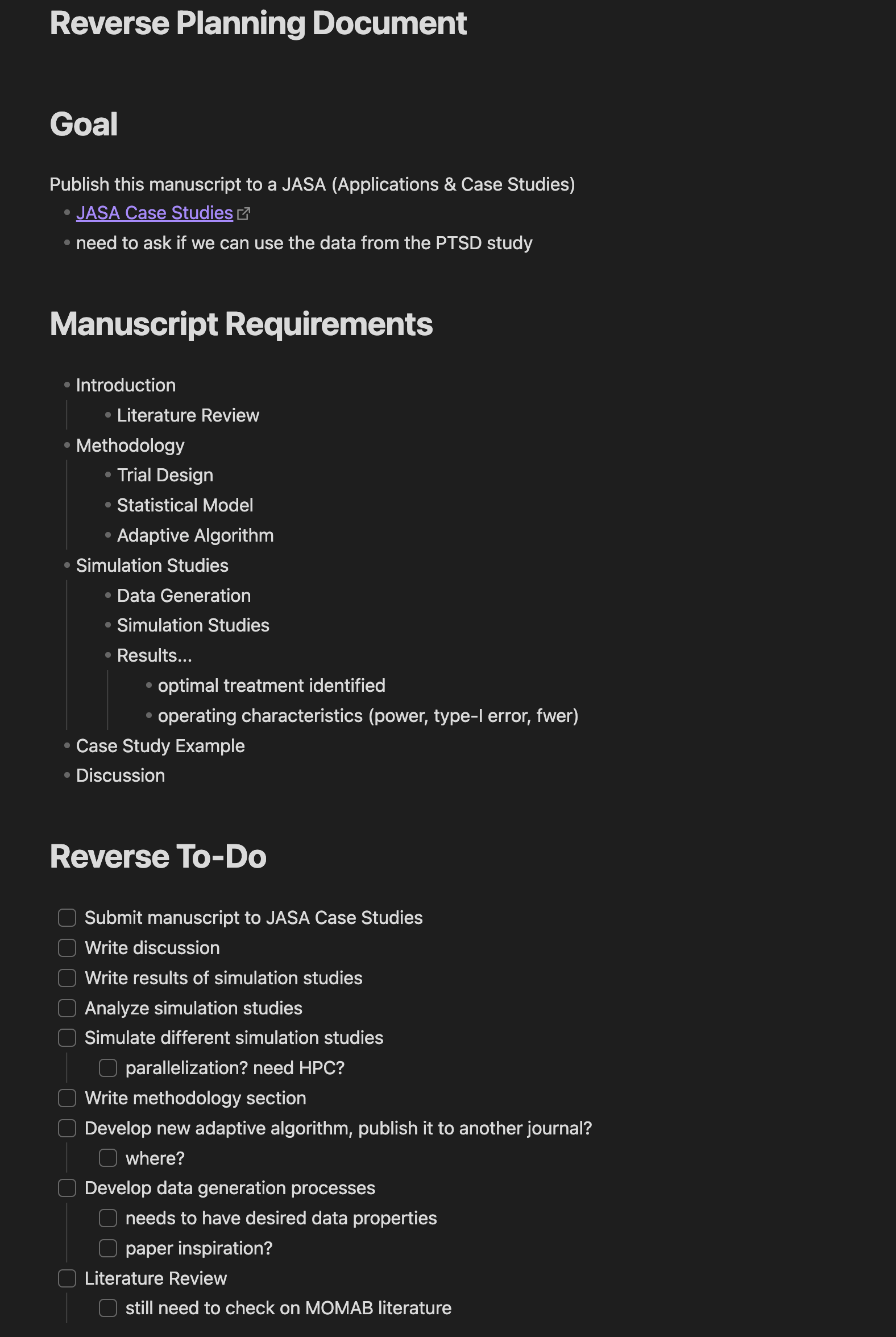 Issue 12: Reverse Goal Setting For Paper Writing