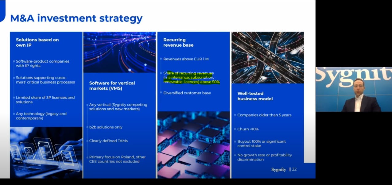 Constellation Software writ small - Sygnity