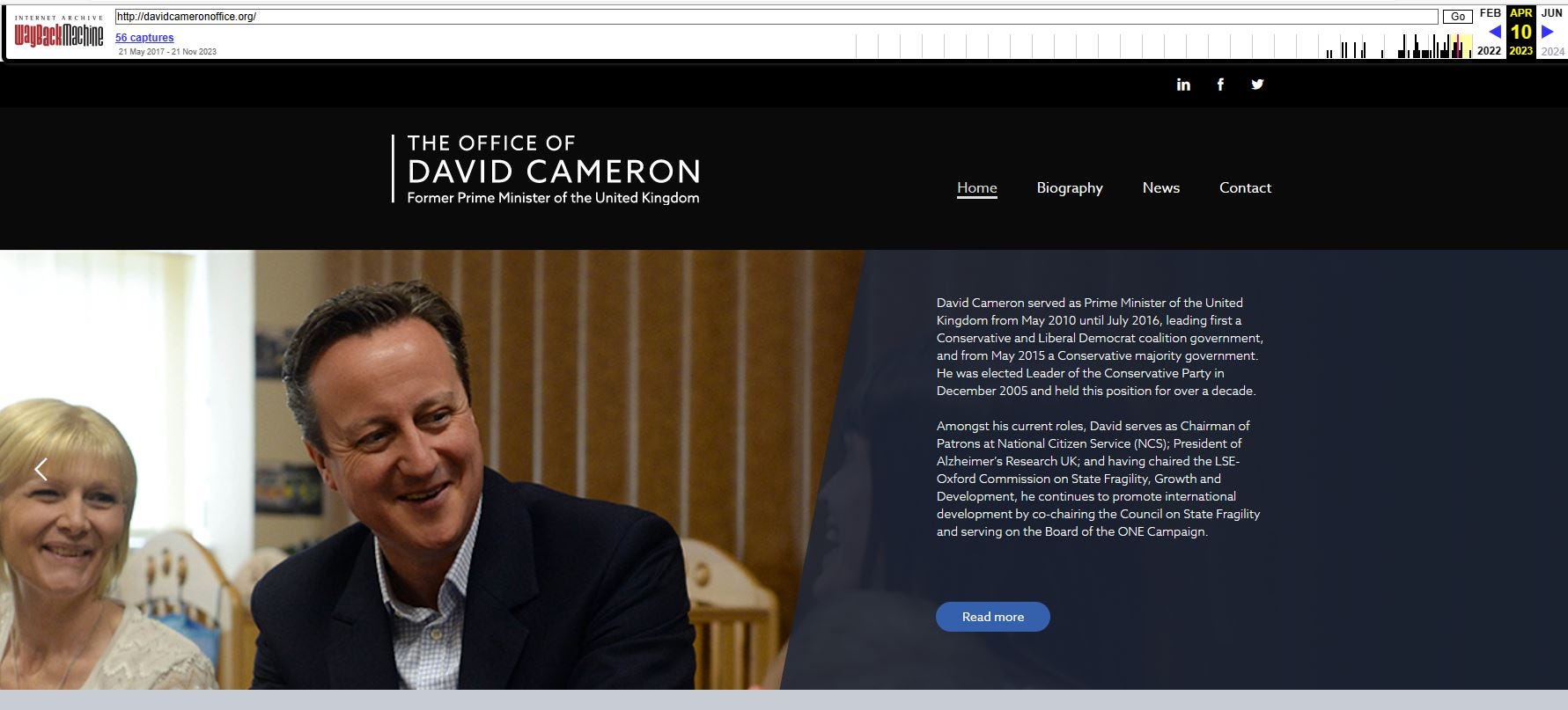 David Cameron appears to be going to considerable lengths to delay/hide ...