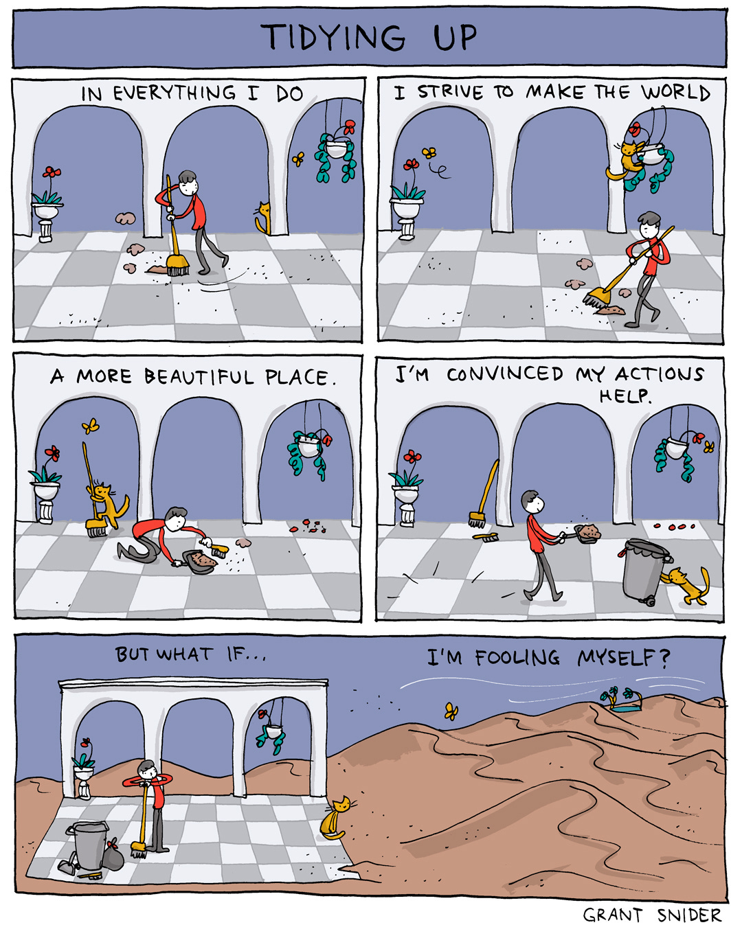 Tidying Up - by Grant Snider - Incidental Comics