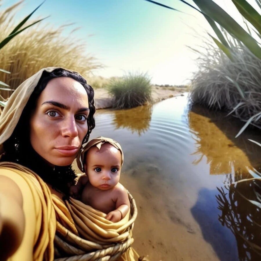 Collection of Memes We Like. The Story of Exodus … in A.I. Selfies