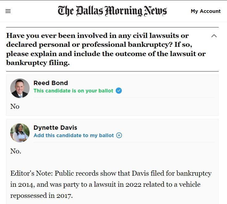 ISD Trustee May Have Lied On Dallas News Questionnaire