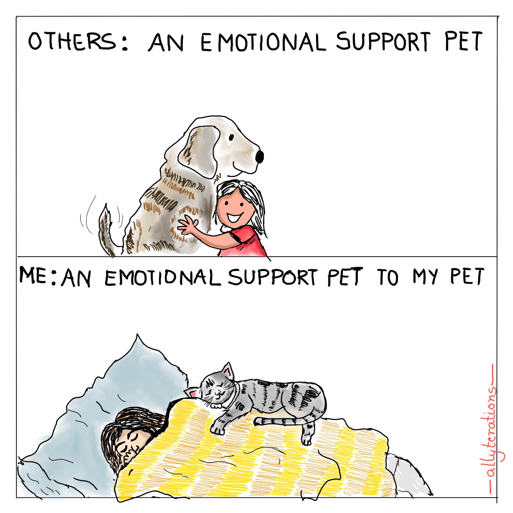 Being my cat's emotional support animal - by Sana Ally