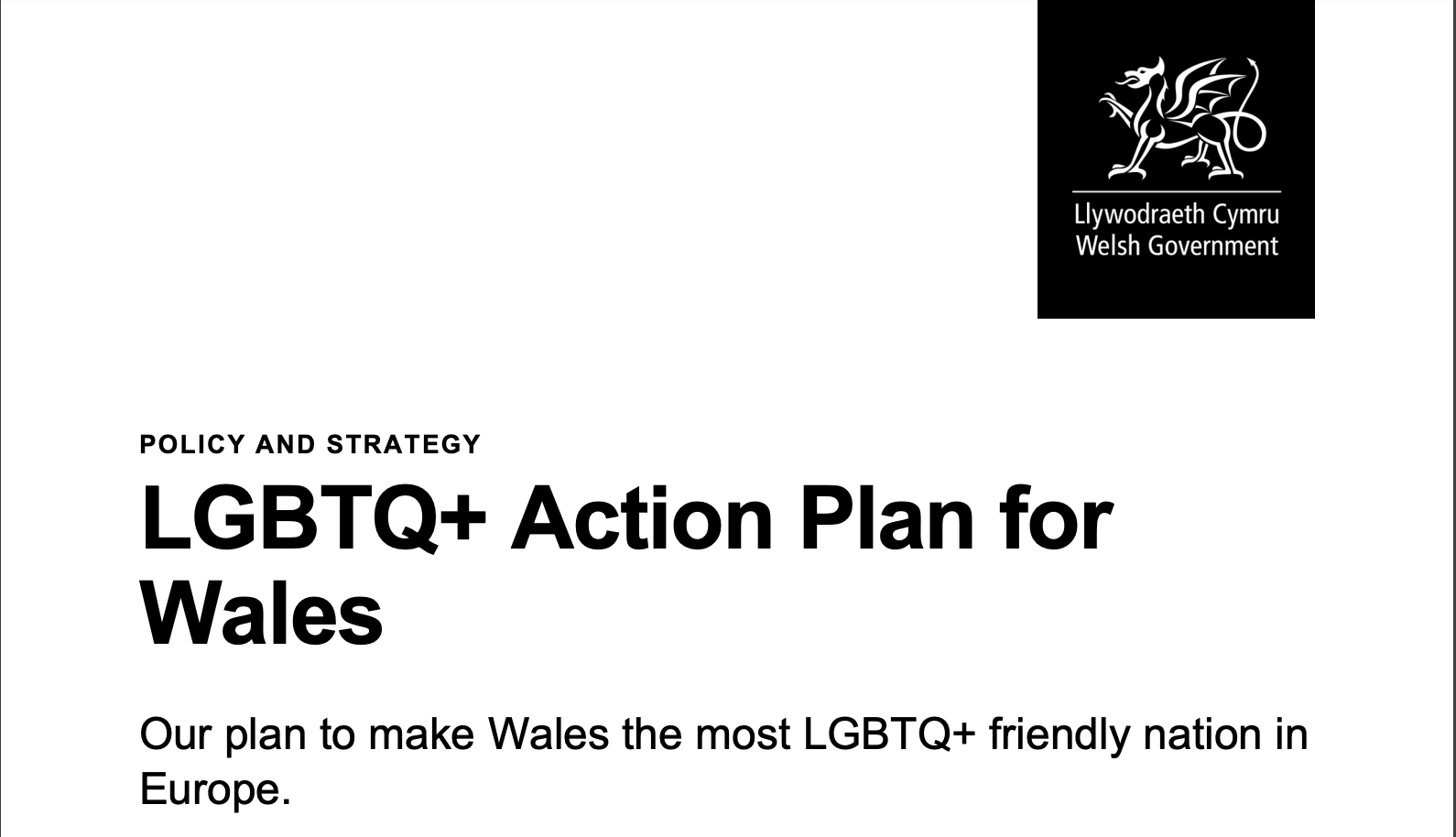 SW1 Bitesize: the LGBTQ+ Action Plan for Wales