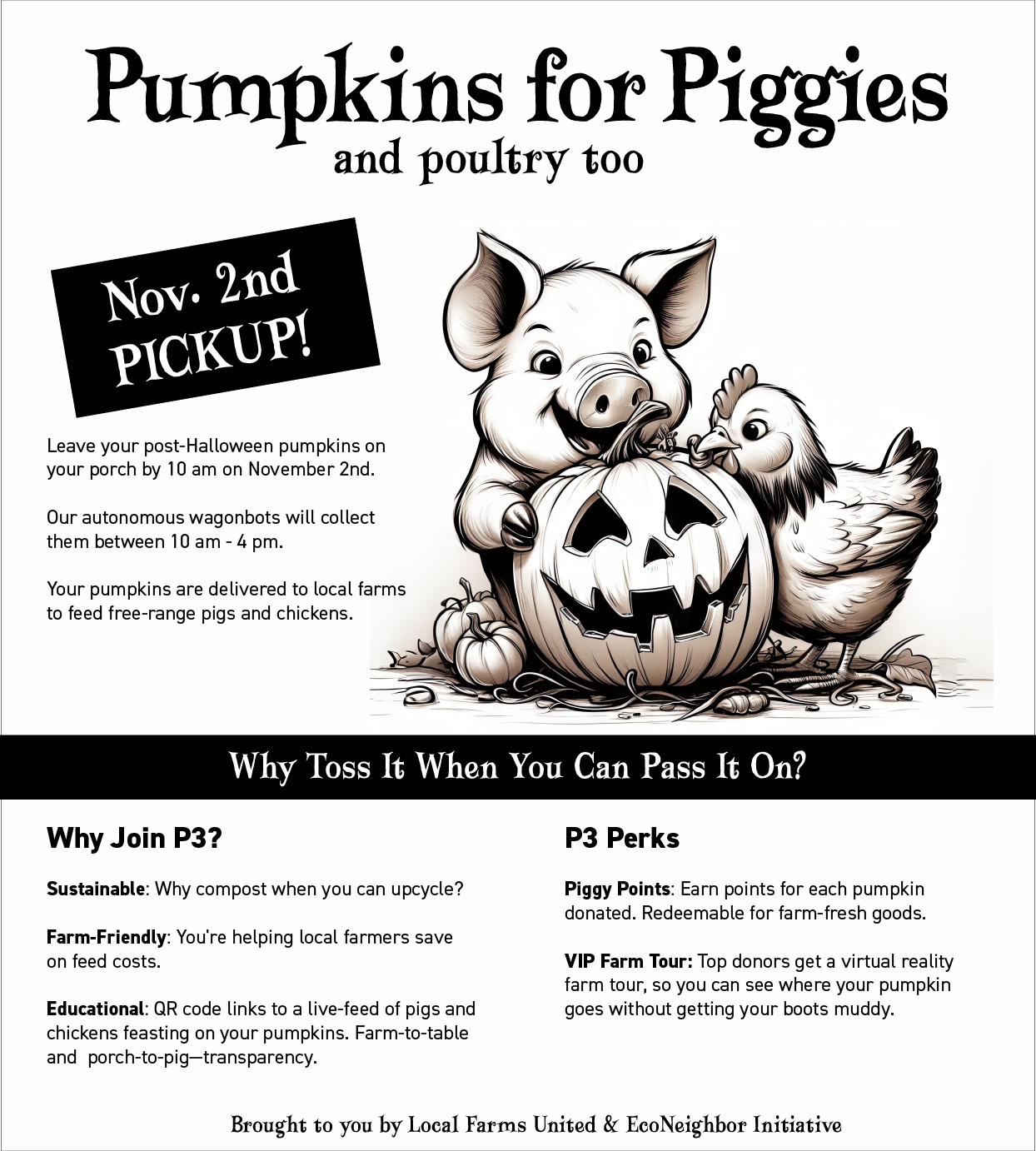 Pumpkins for Piggies - by Dré Labre - Design Fiction Daily