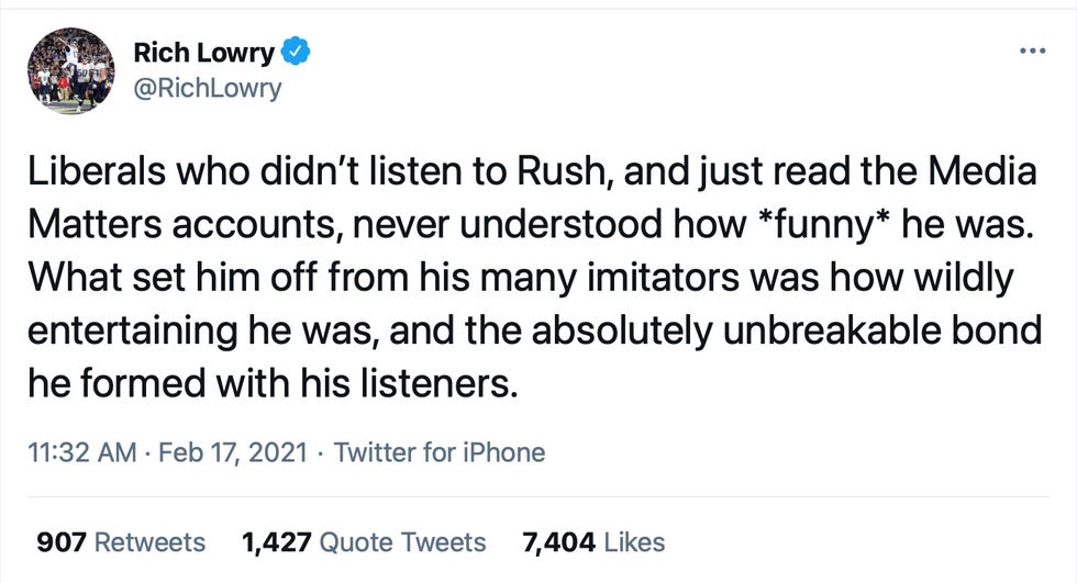 Rush Limbaugh, Funny How? What Was It You Liked About Him ...