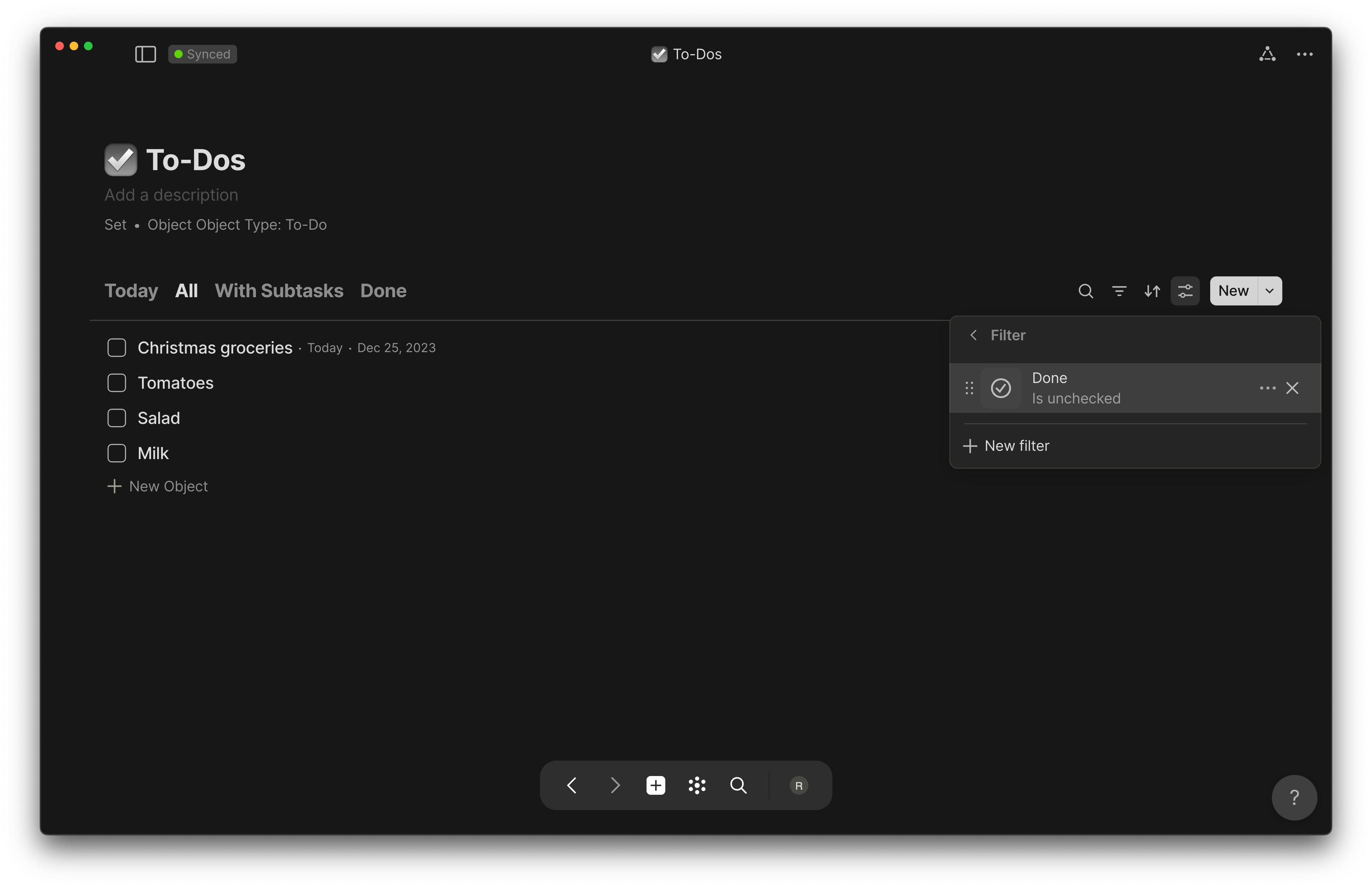 AnyType - Implement a Task Manager with Object Types