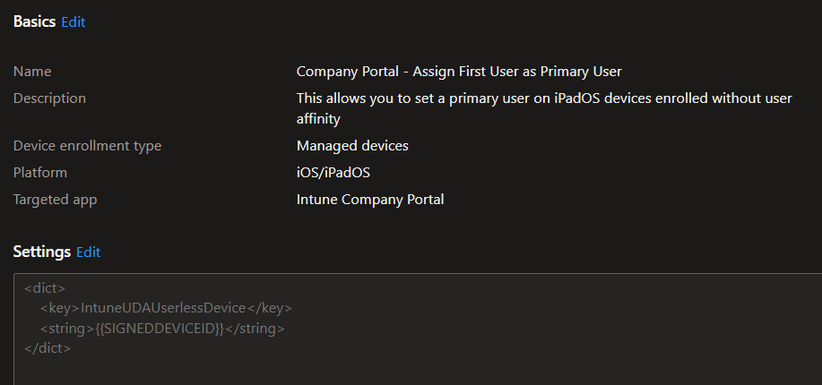 Intune iPad Device Staging - Pushing Apps to an iPad before Assigning a User
