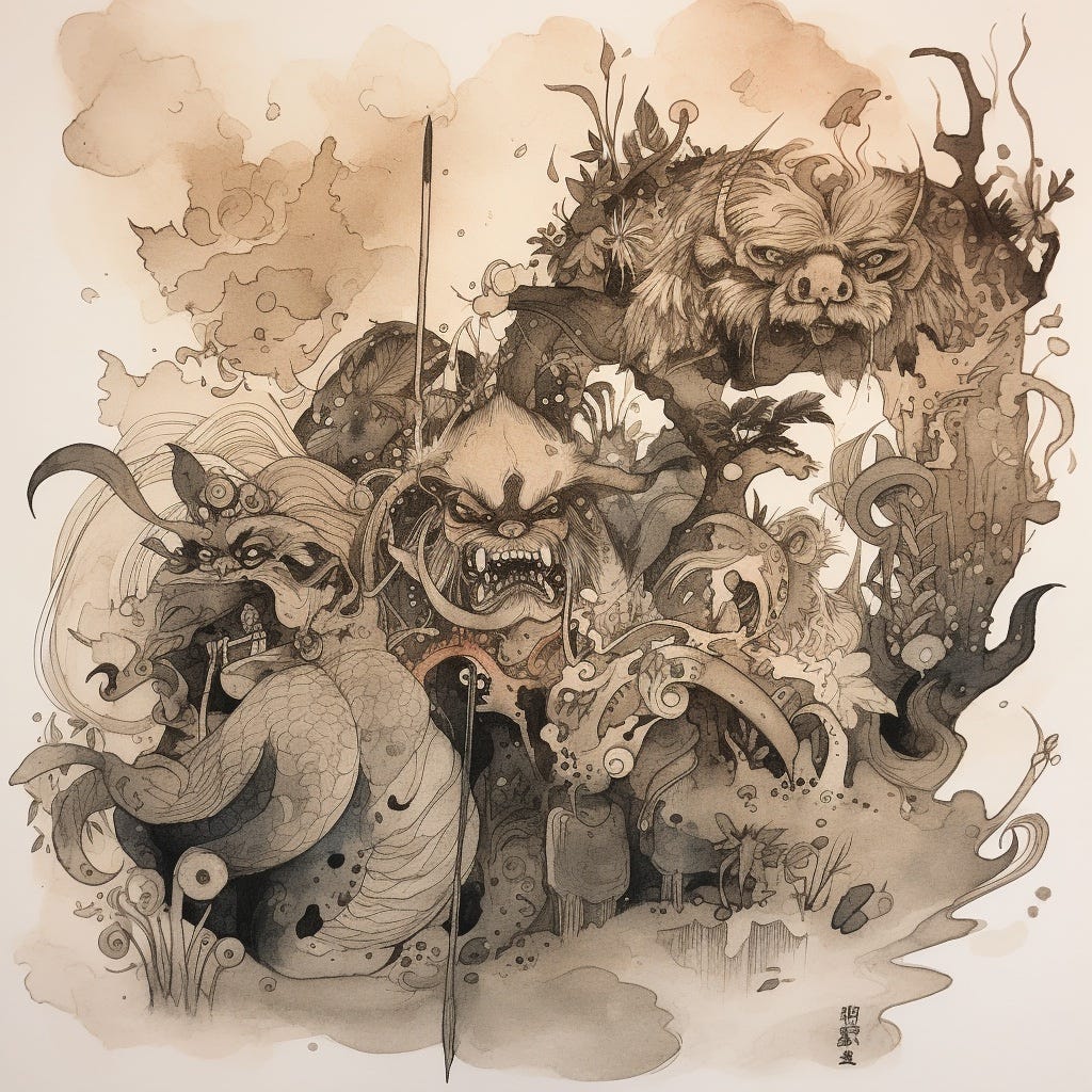 Asian Monsters - AI Art Daily