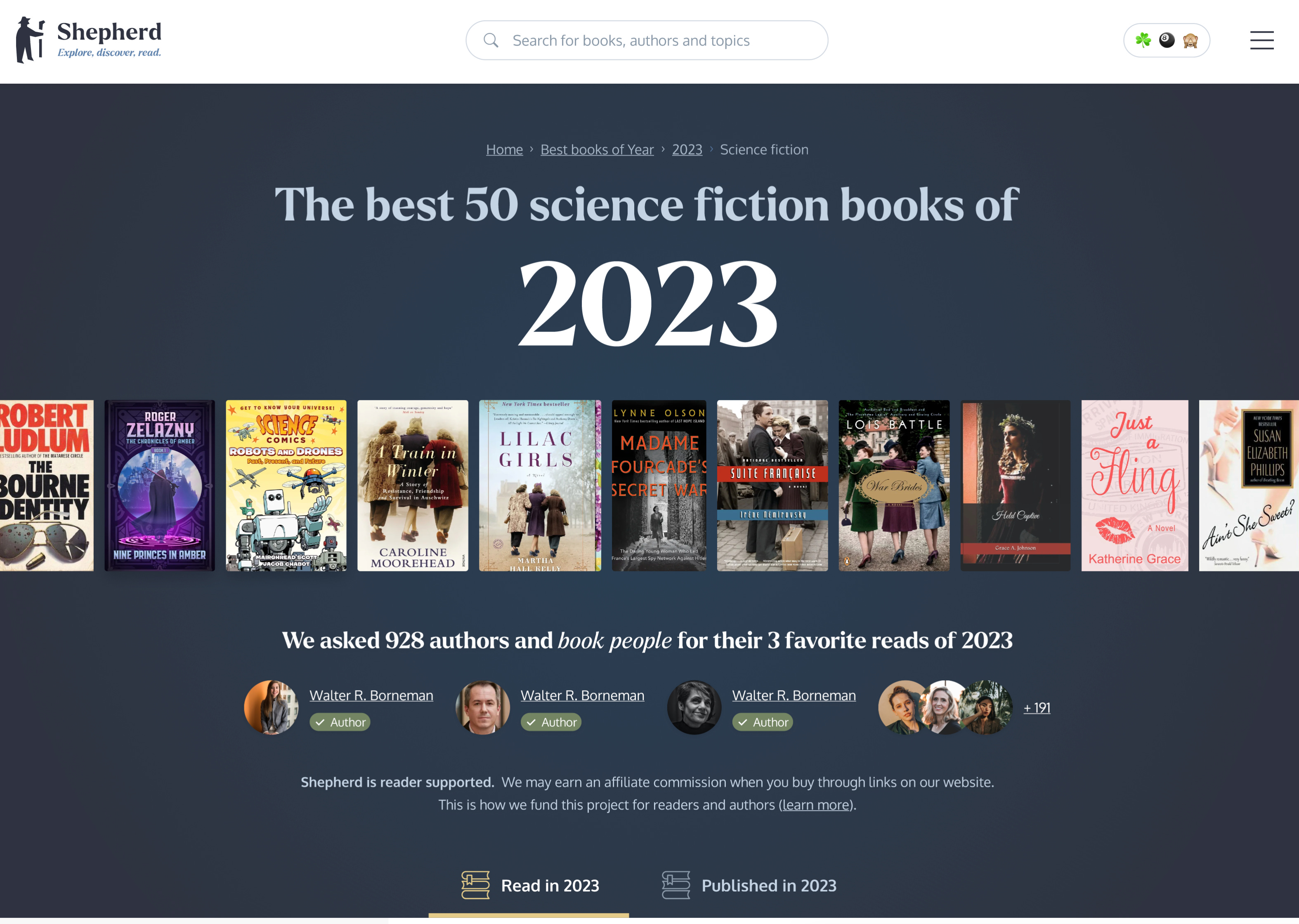 Sneak peek of web designs for the "best books of the year" and updated frontpage.