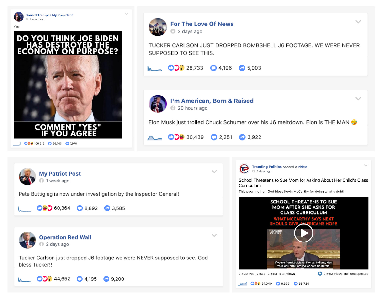 The Facebook MAGA mills are open for business