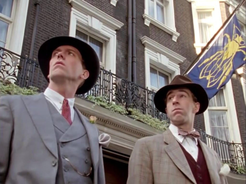 The Drones Club, as depicted in 'Jeeves & Wooster' (1990-3)