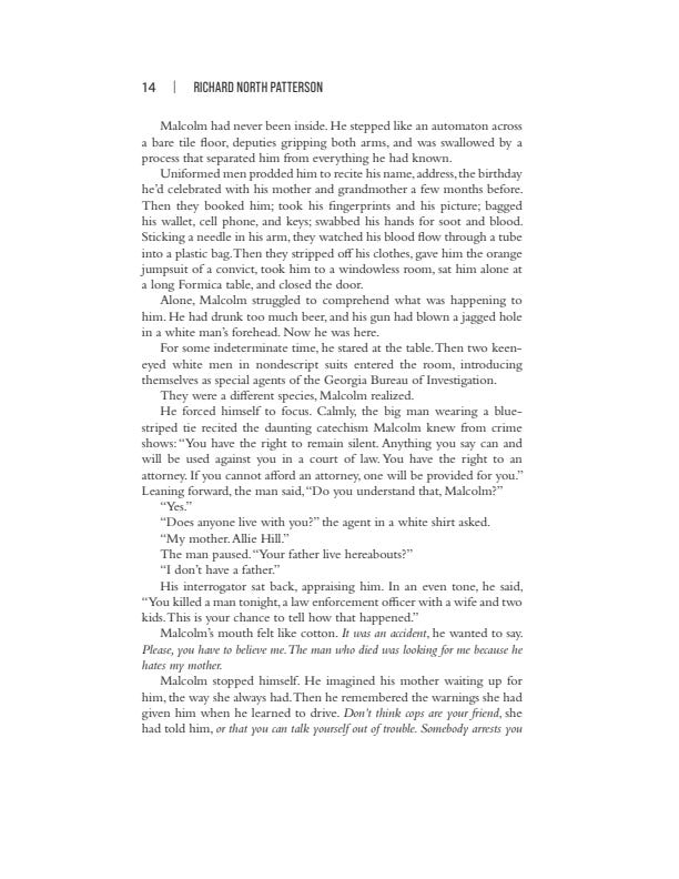 Read Richard North Patterson's TRIAL Chapters 5-7