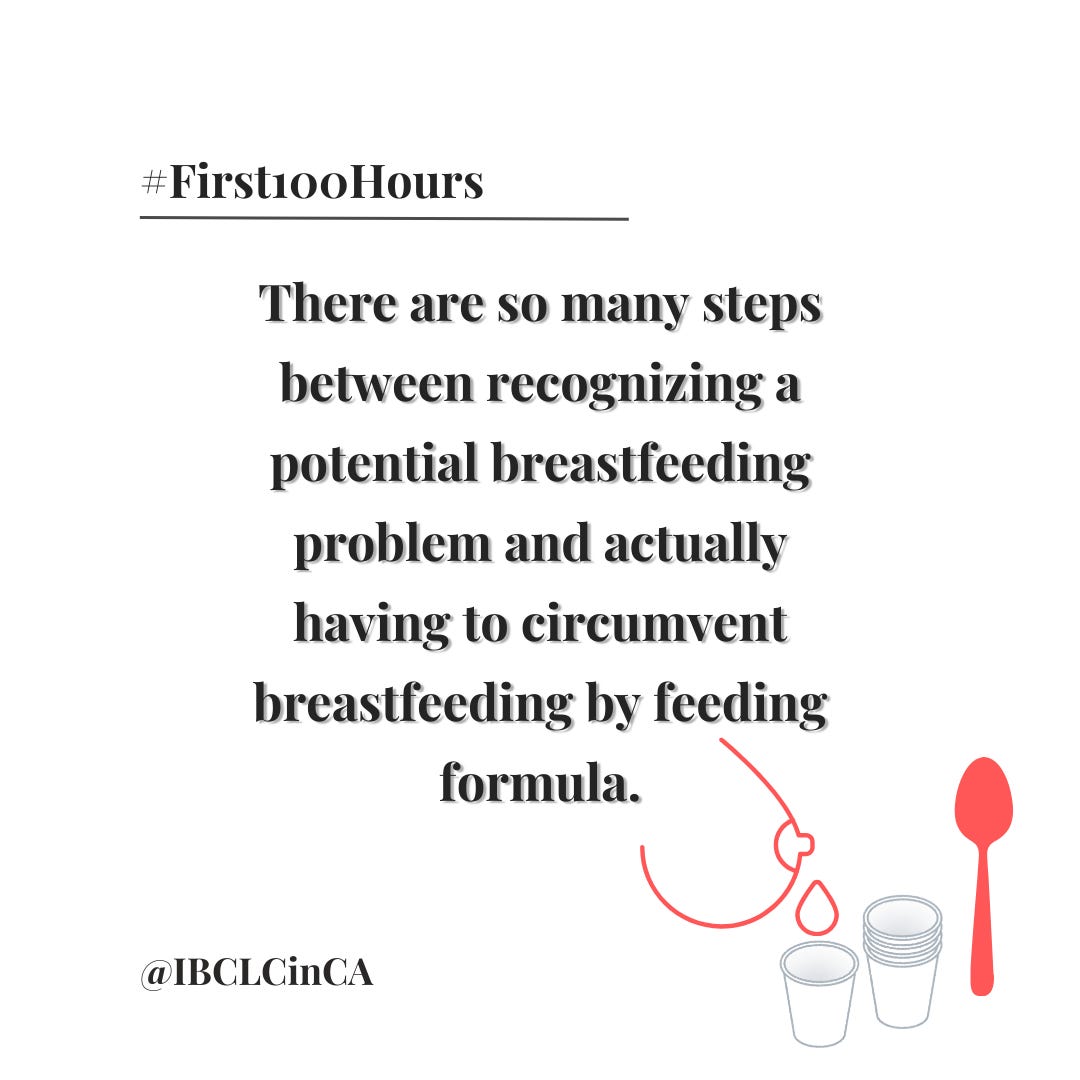 Early formula and breast pump use