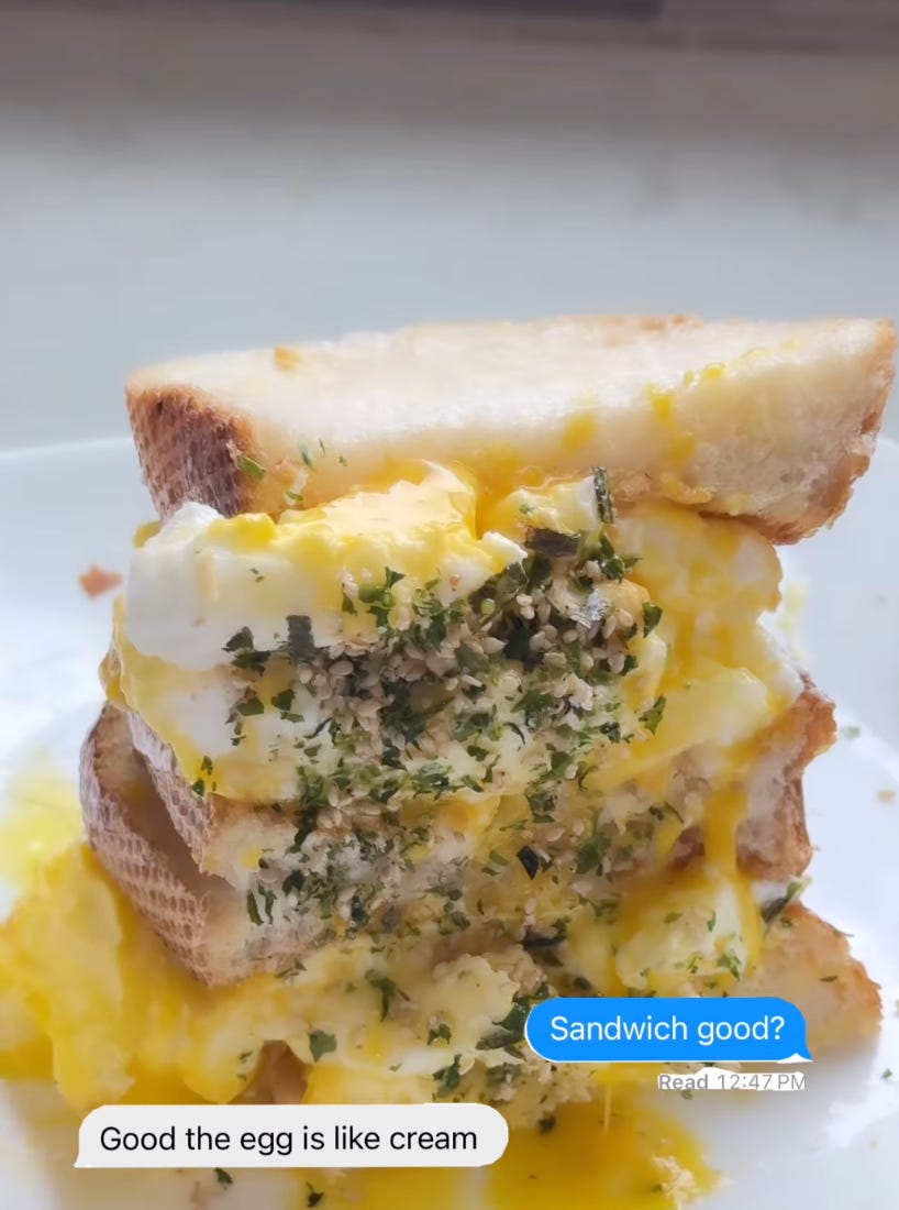 how to make Japan's viral giant fluffy egg sando recipe