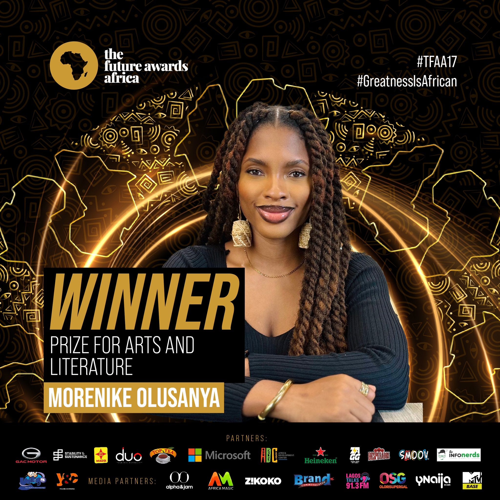 Morenike Olusanya, visual and book cover artist, and illustrator, wins The Future Awards Africa ...