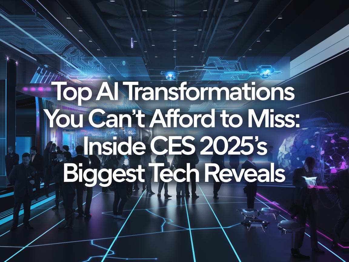 Top AI Transformations You Can’t Afford to Miss: Inside CES 2025’s ...