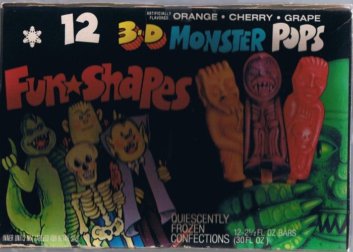 Do your remember Fun Shapes “3-D Monster Pops” Popsicles?