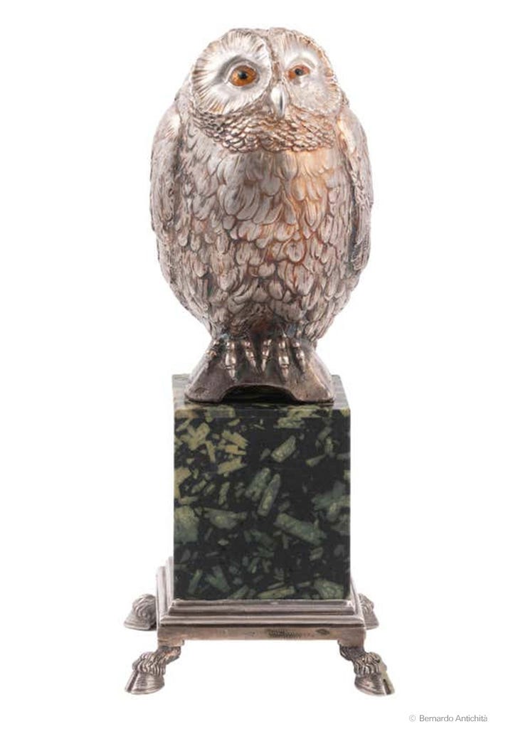 A glittery bat, a poofy owl, and a tale of Yeats and Crowley