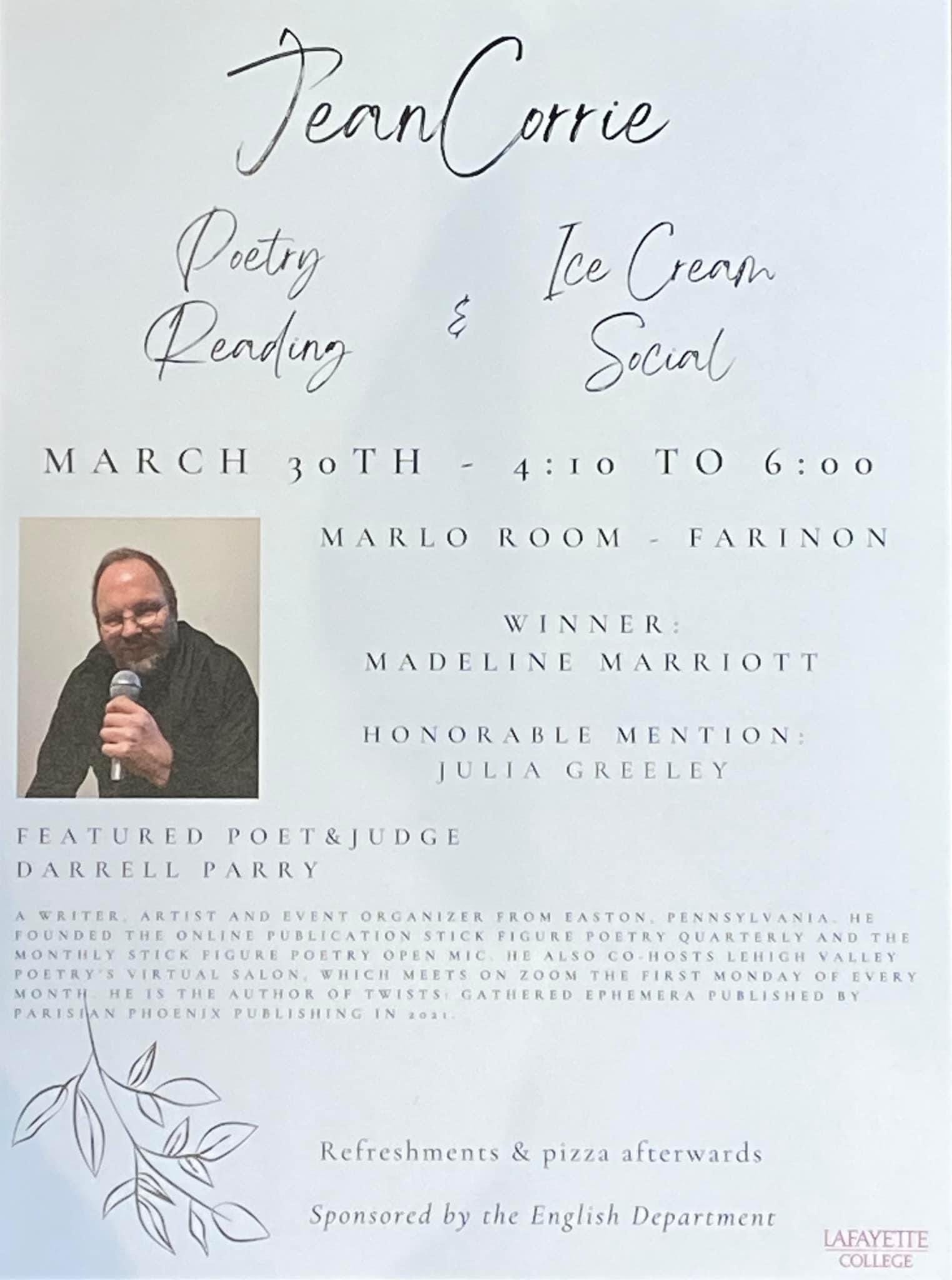 Lehigh Valley poets & listeners: THURSDAY MARCH 30 Darrell Parry to ...