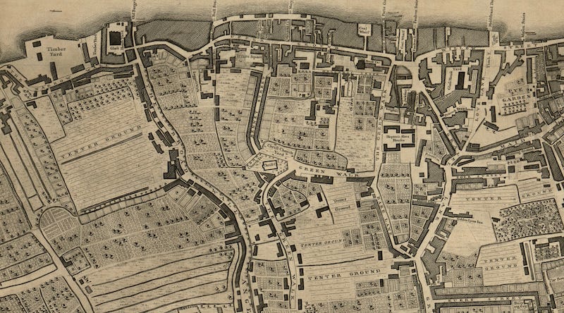 The 1746 Rocque Map Of London... Now In Colour