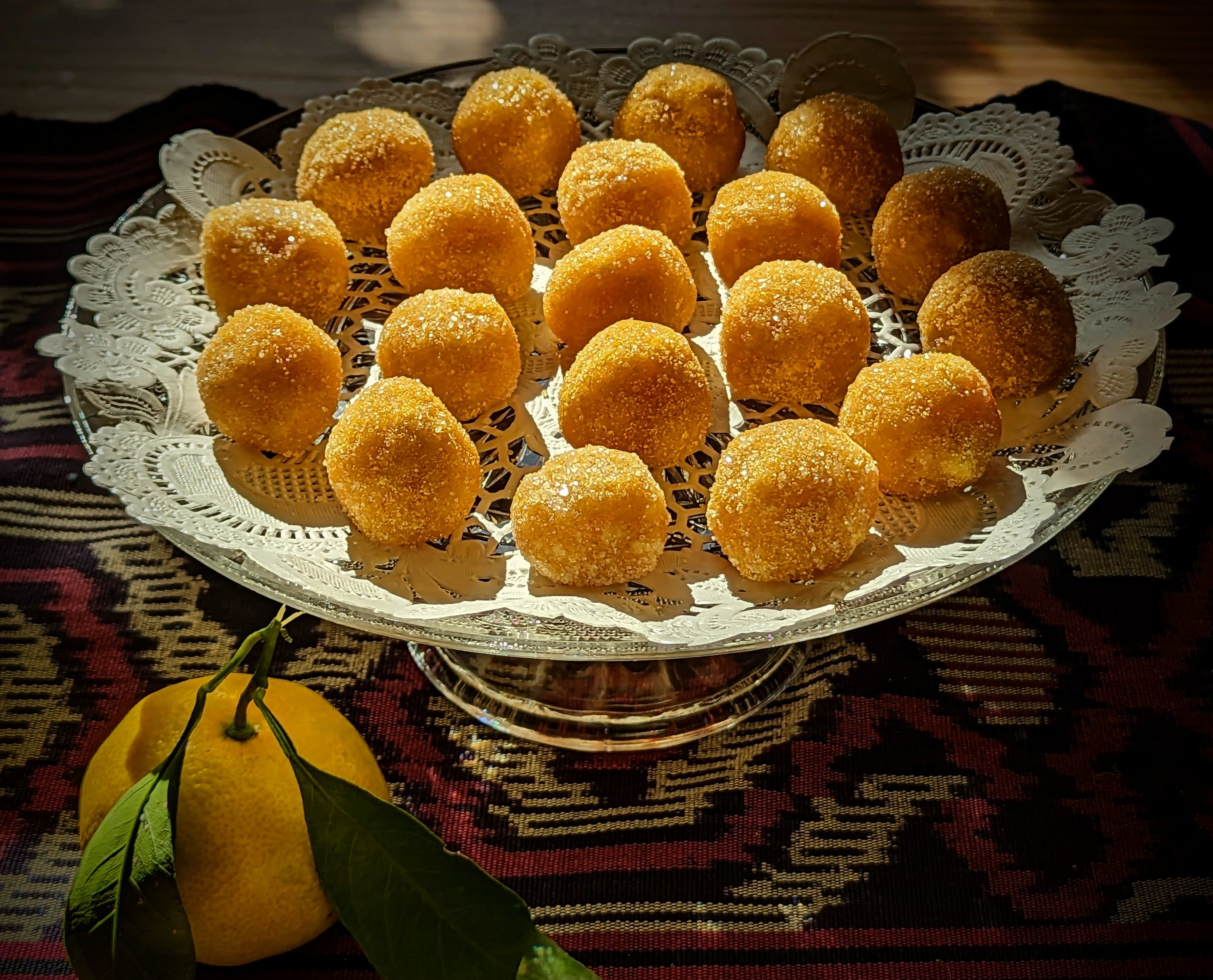 Mandarin-Scented Almond Cookies - by Aglaia KREMEZI