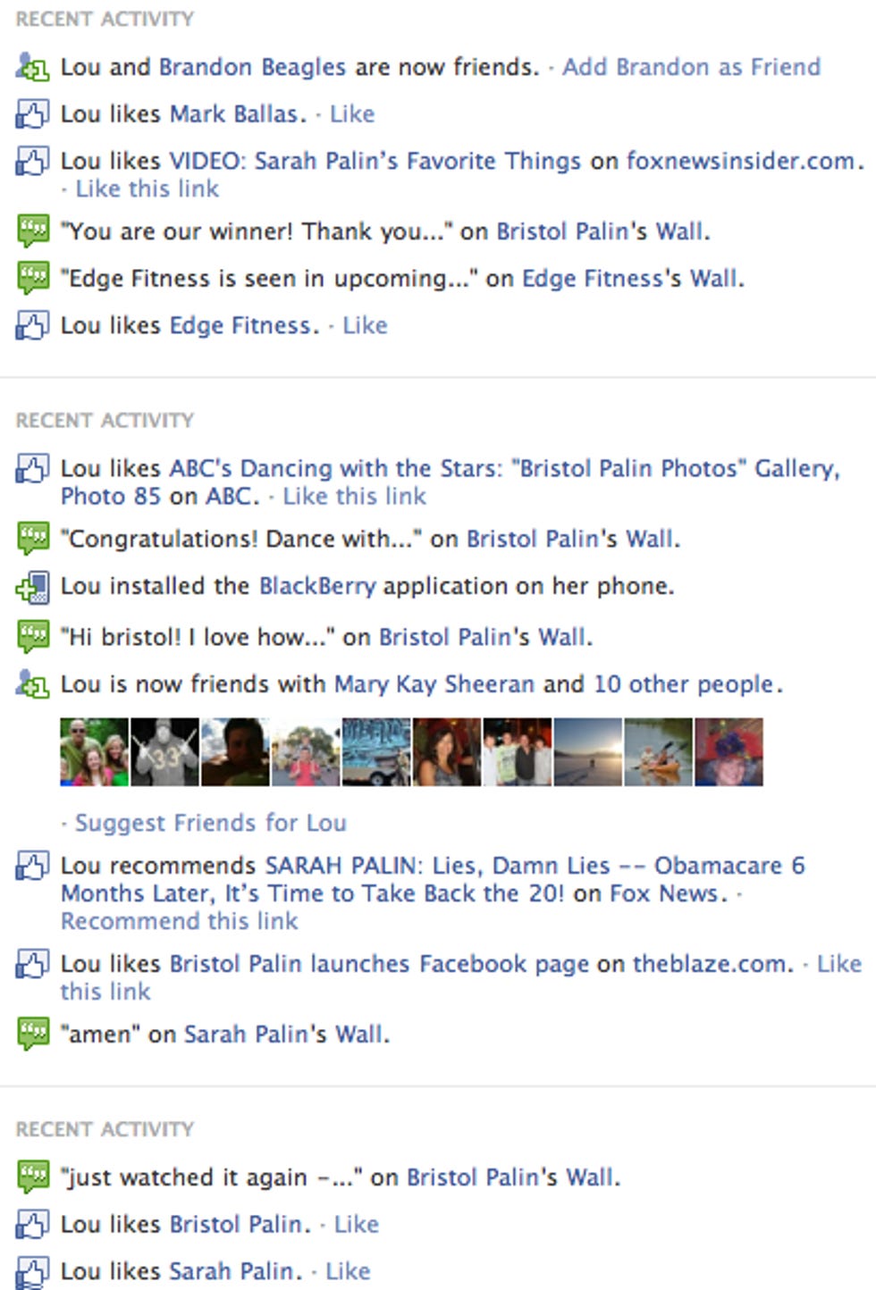 Sarah Palin Has Secret 'Lou Sarah' Facebook Account To Praise Other ...