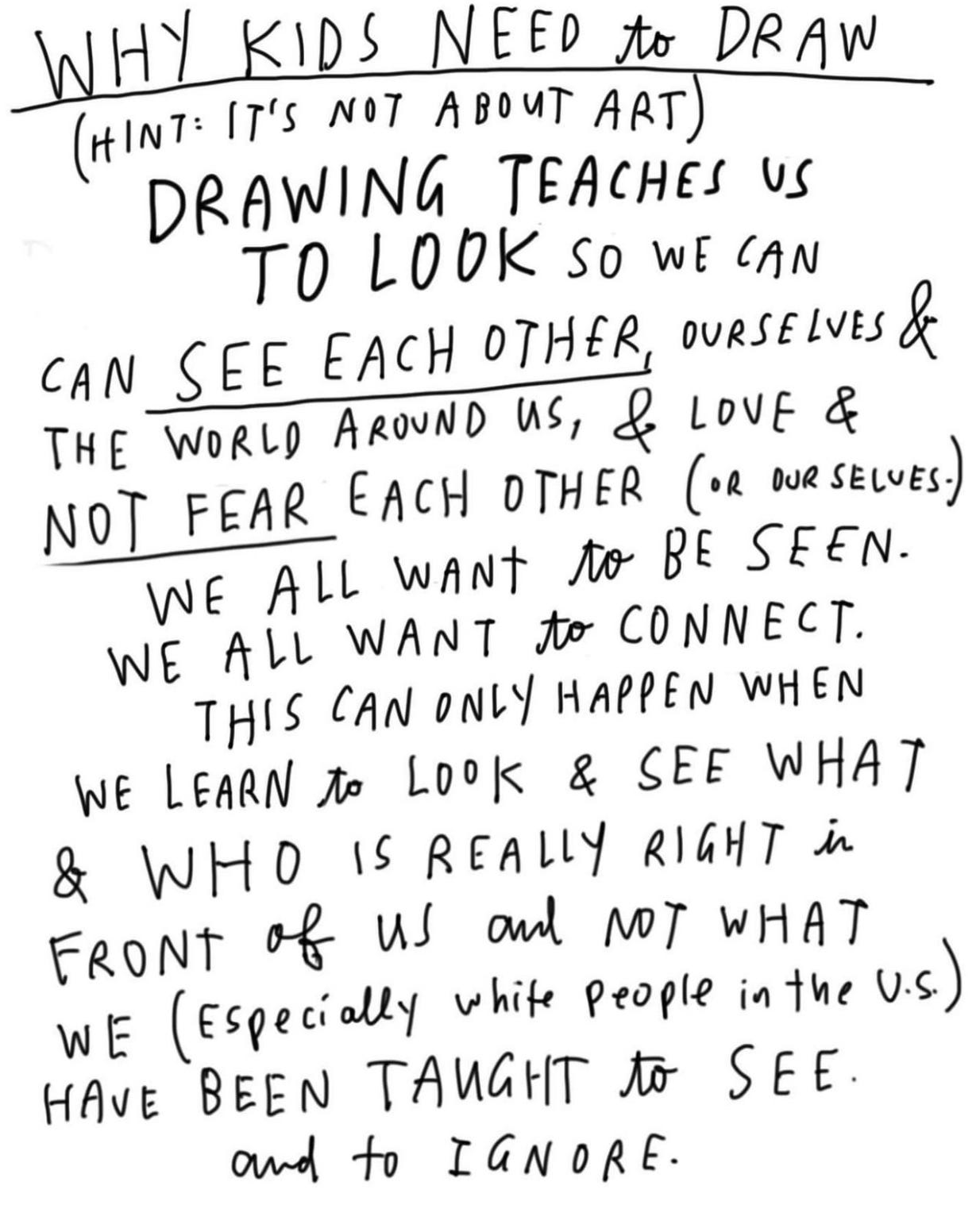 Why We Draw and How it Helps - by Wendy MacNaughton